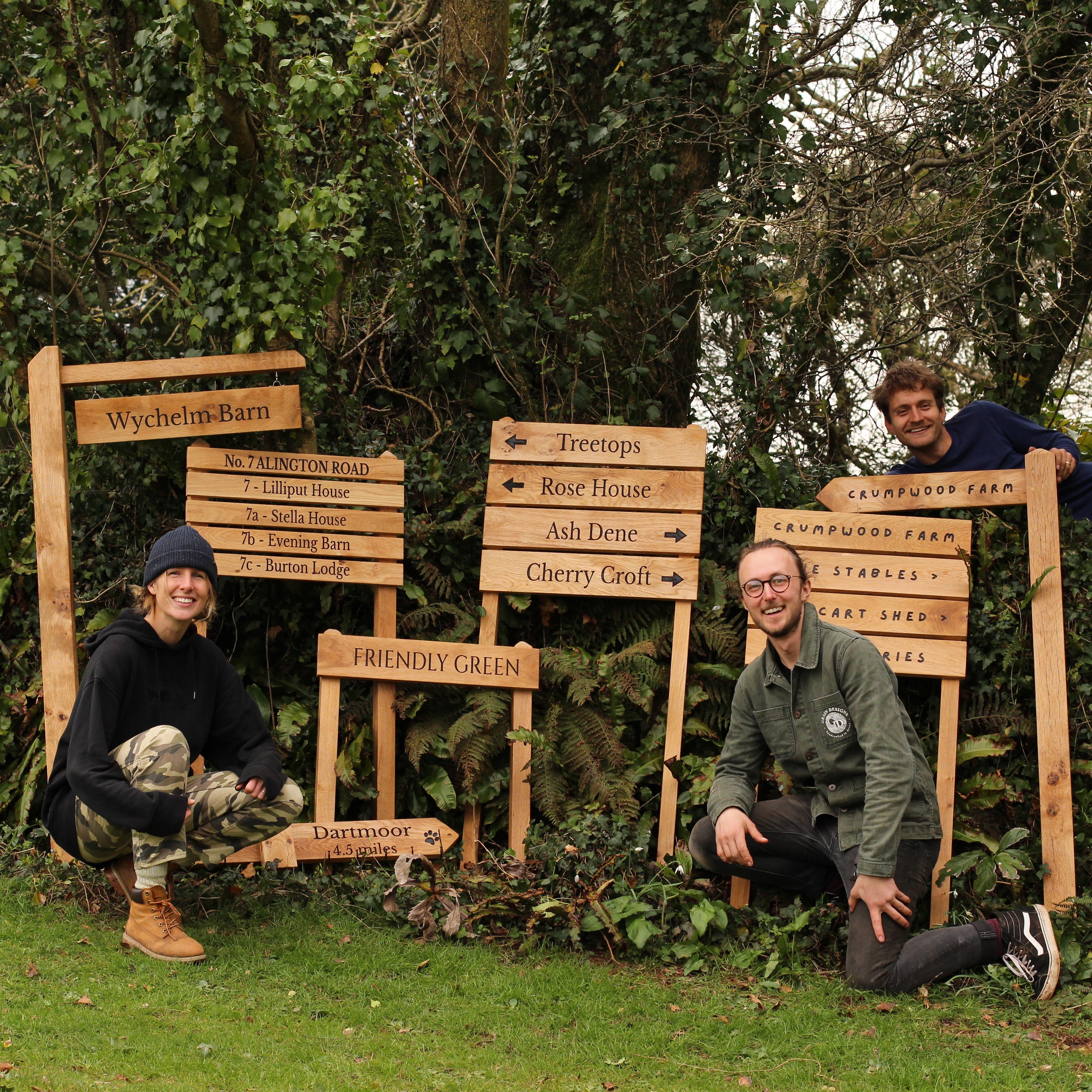 Wayfinding Signage | Personalised Wooden Signs from Grain Designs