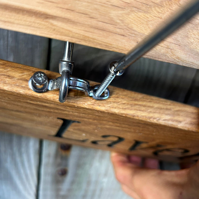 Engraved Two Tier Hanging Signpost | Grain Designs