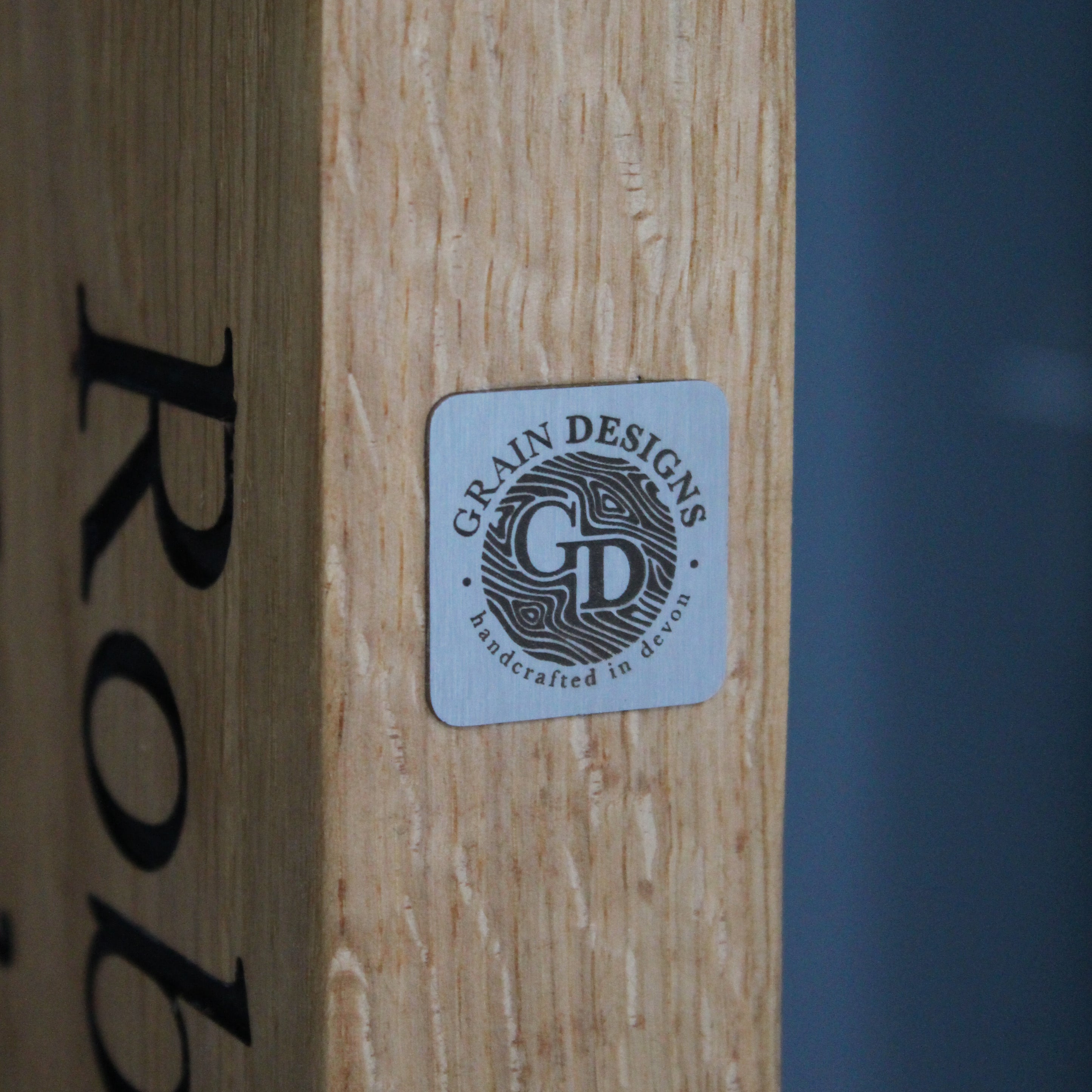 Personalised Wooden Engraved Lamp Base | Grain Designs