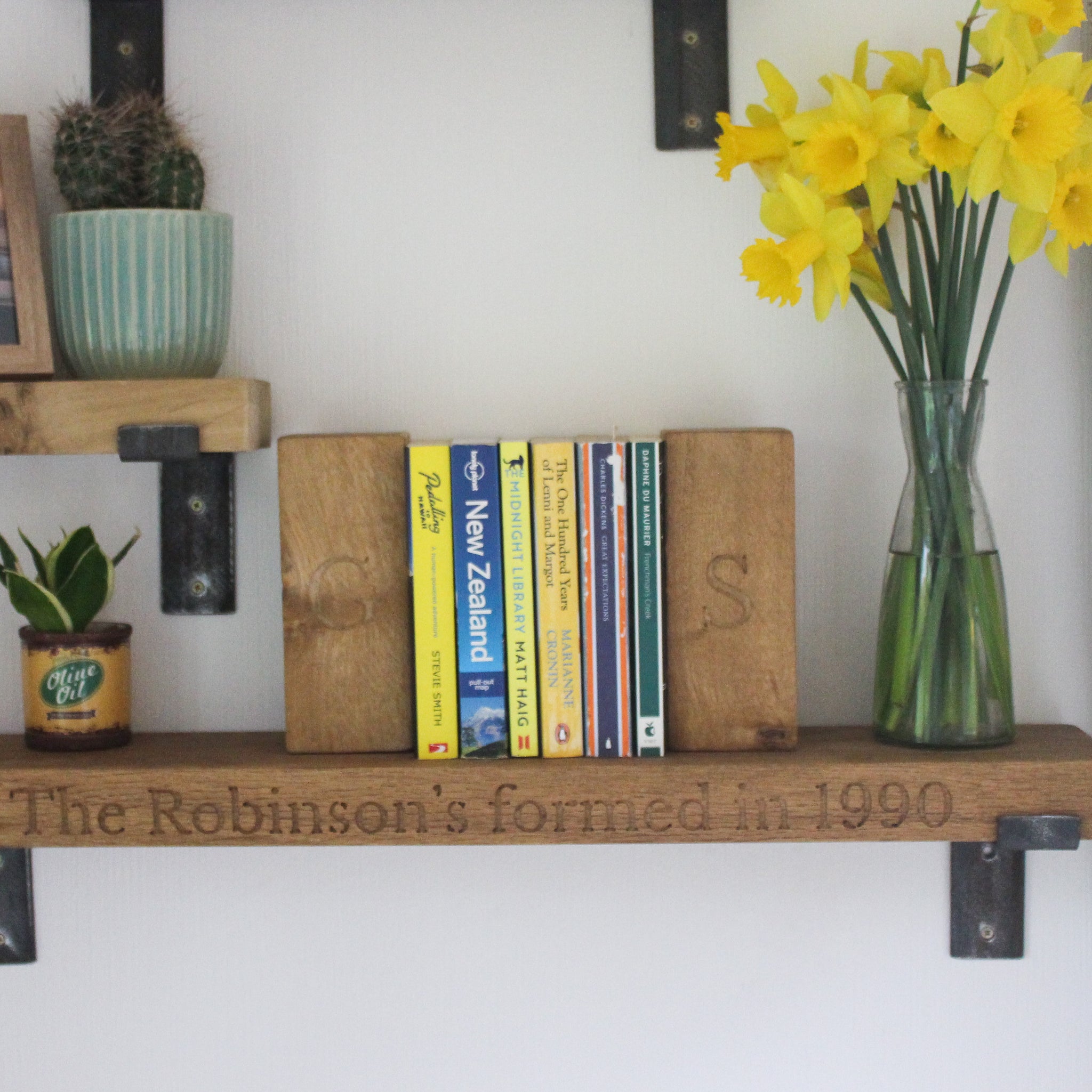 Personalised Oak Book End | Grain Designs