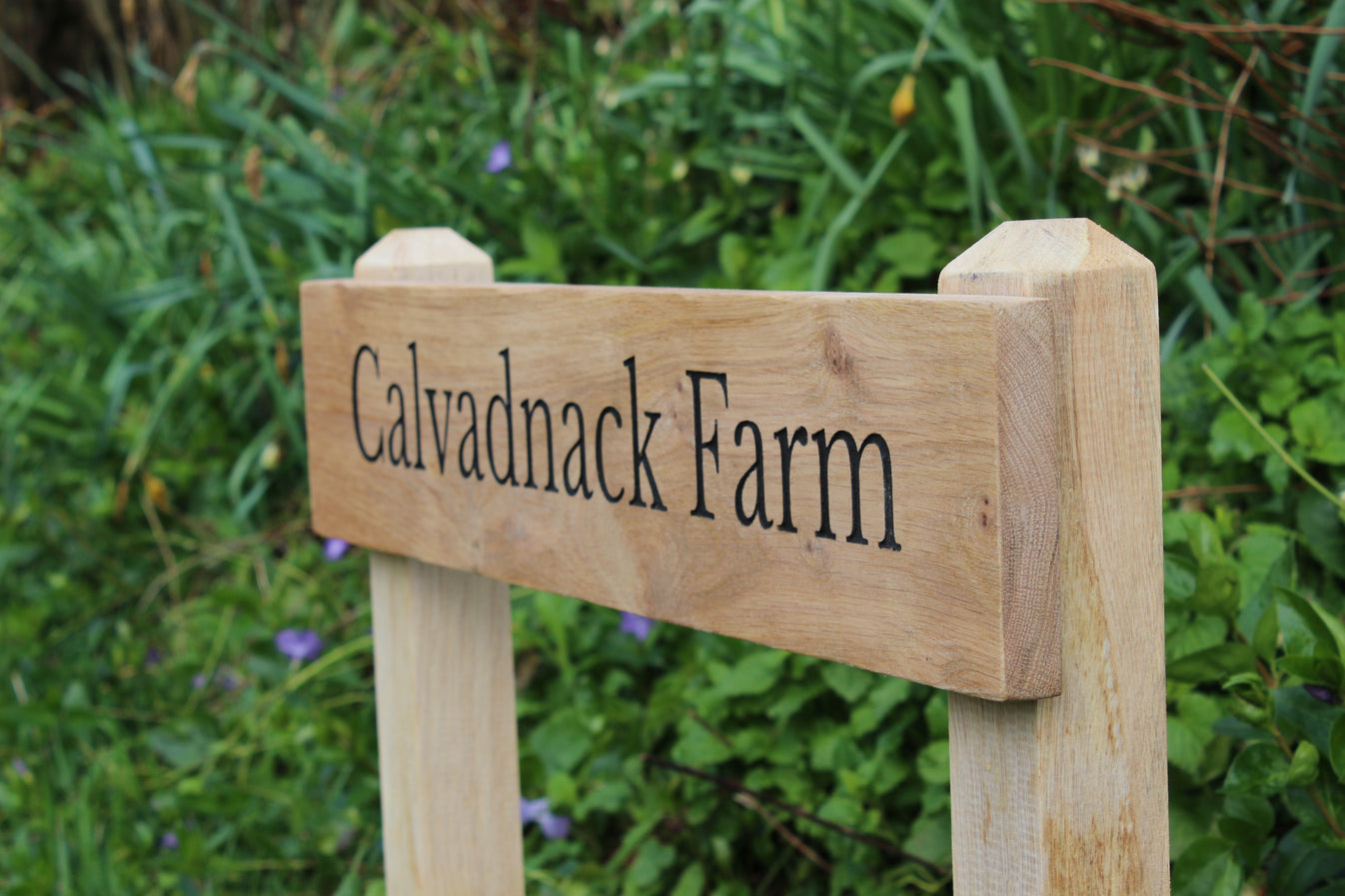Customisable Oak Free-Standing House Signs | Grain Designs