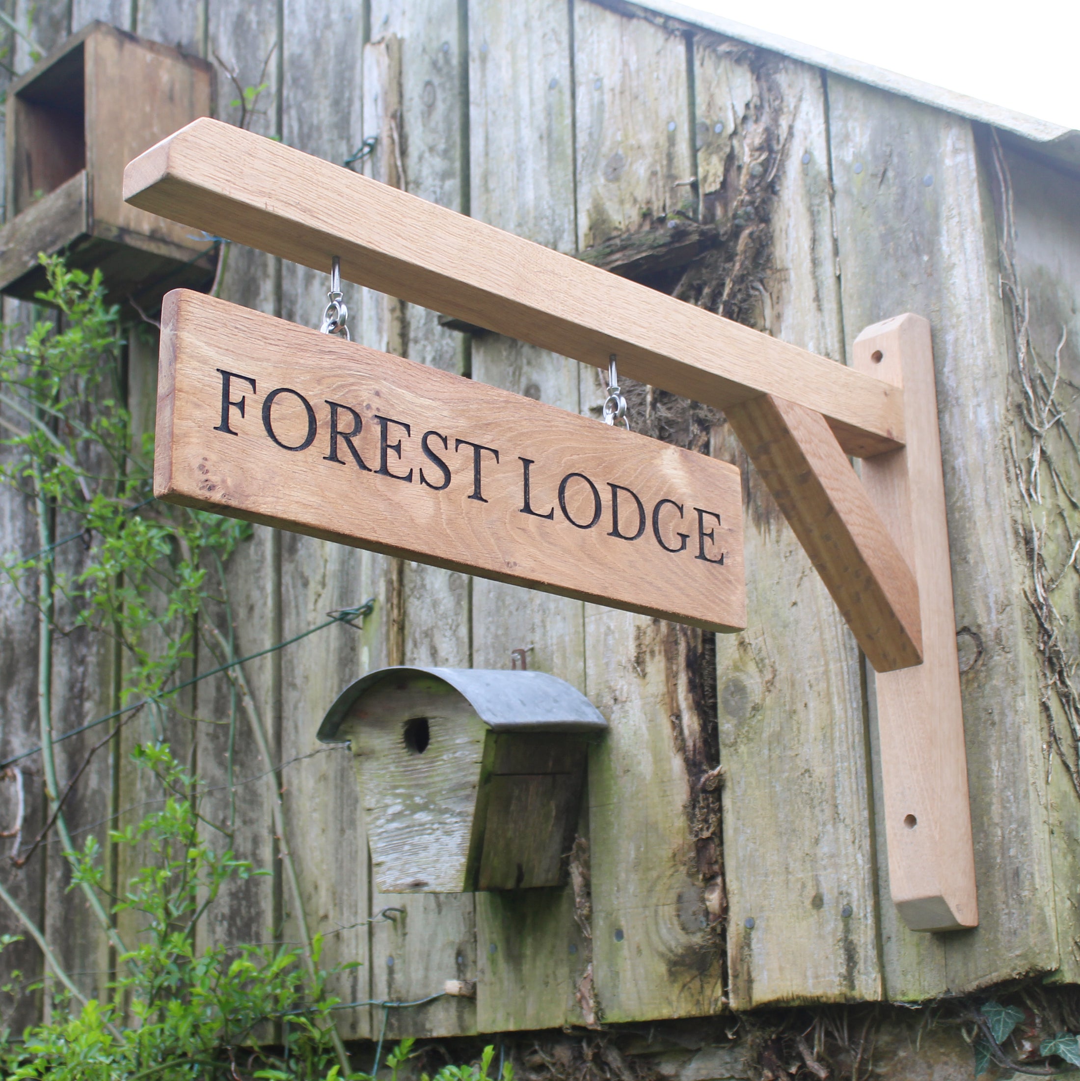 Outdoor Engraved Swinging Sign | Grain Designs