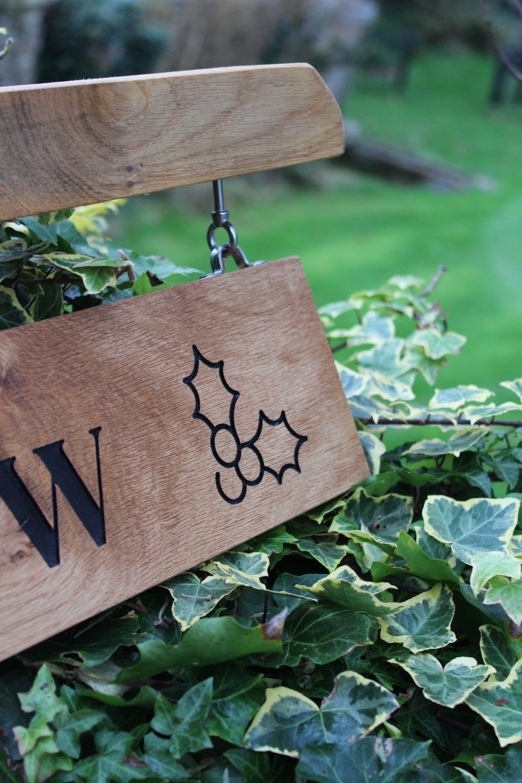 Outdoor Engraved Swinging Sign | Grain Designs