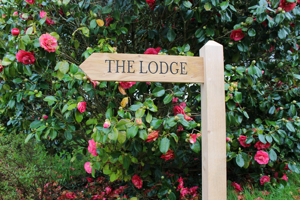 Personalised Wooden Directional Signpost | Grain Designs