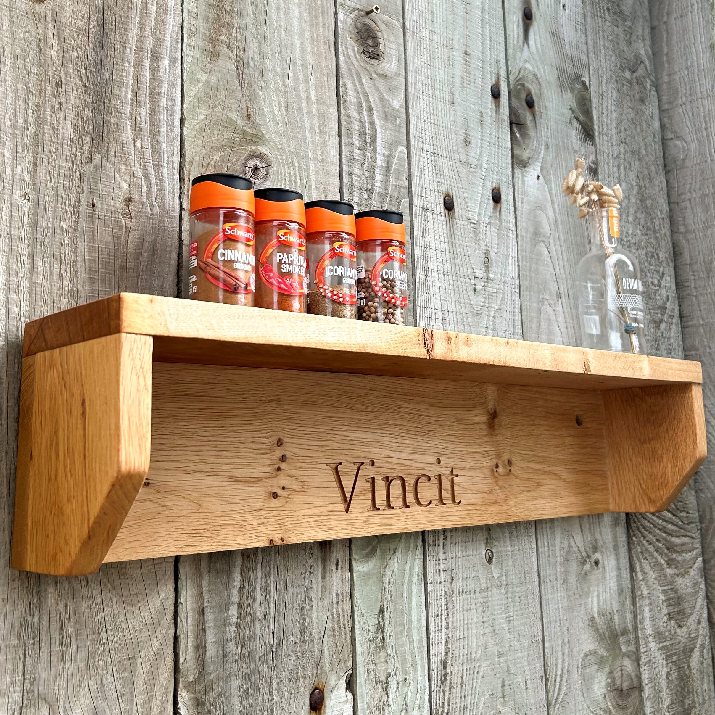 Custom wooden shelf store