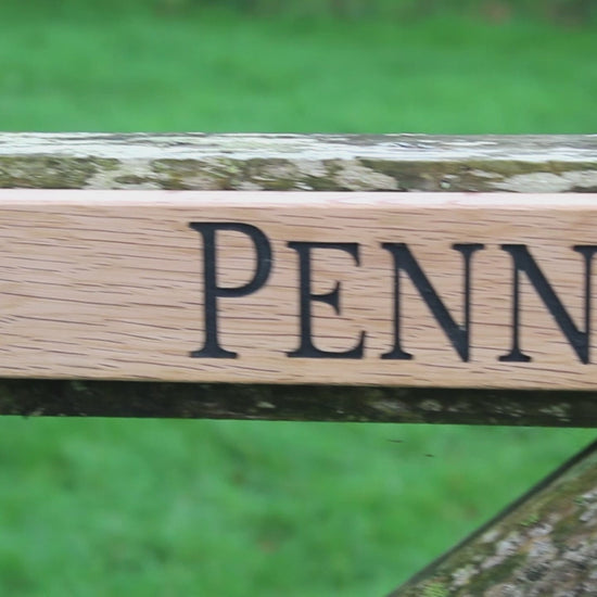 Classic Engraved Wooden Gate Sign | Grain Designs