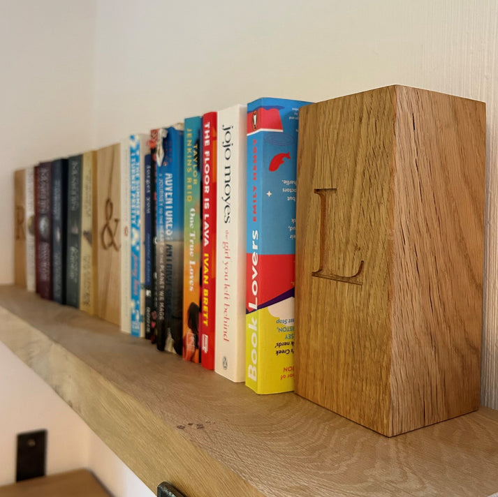 Personalised Oak Book Ends | Grain Designs
